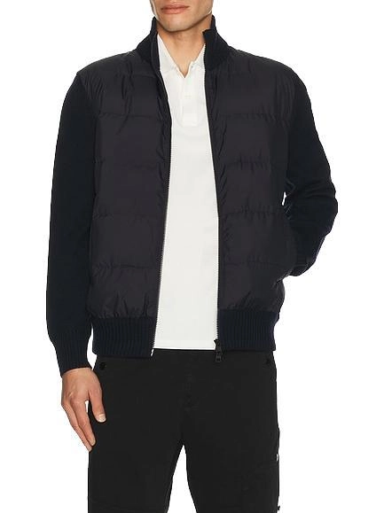 Moncler Zip Up Cardigan - Navy