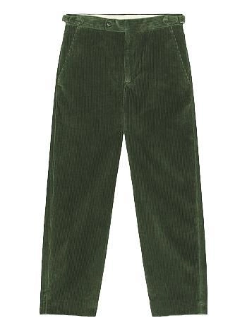 BODE Corduroy Side Buckle Trousers - Green