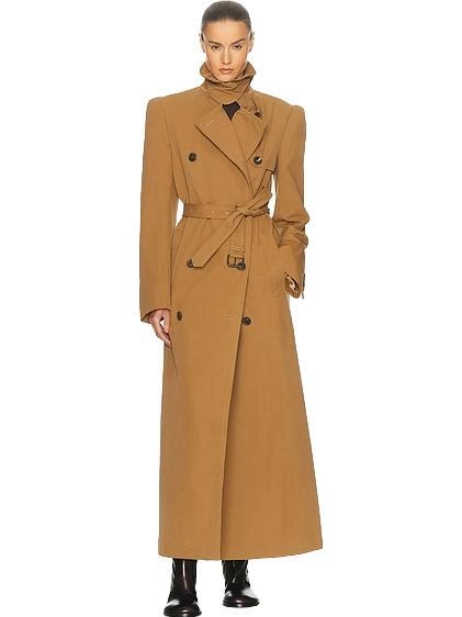 Dries Van Noten Cotton Twill Trench Coat - Tan