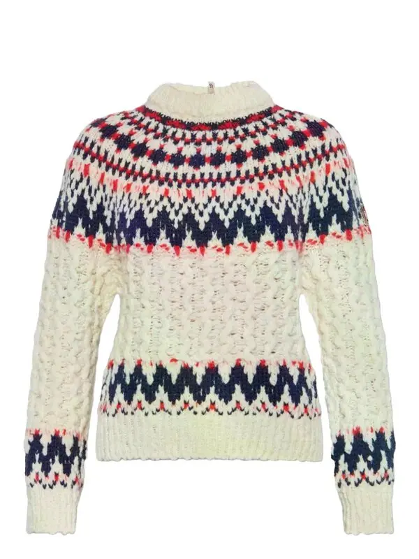 Moncler Patterned-jacquard Jumper - Neutrals
