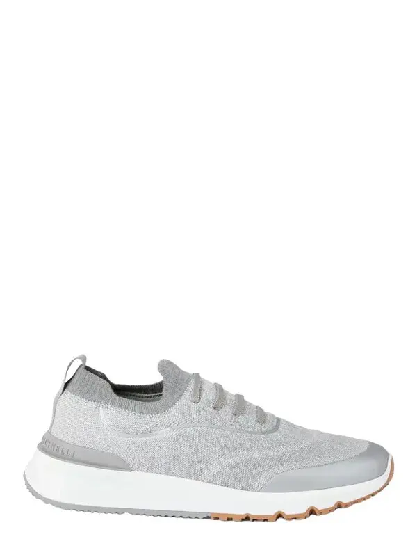Brunello Cucinelli Knitted Runners Sneakers - Grey