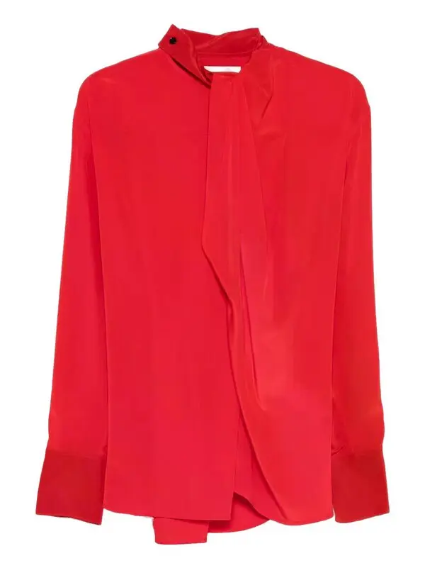 Victoria Beckham Tie Neck Blouse - Red
