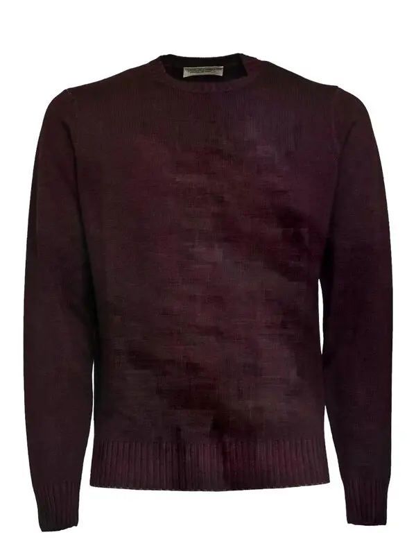 FILIPPO DE LAURENTIIS Crew Neck Long Sleeve Sweater - Red