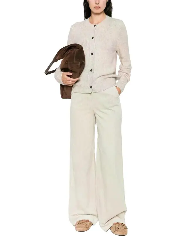 Marc O'polo Buttoned Cardigan With Natural Stone Fastening - Neutrals