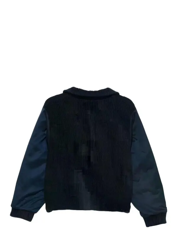 Iceberg Cable Knit Zip-up Jacket - Blue