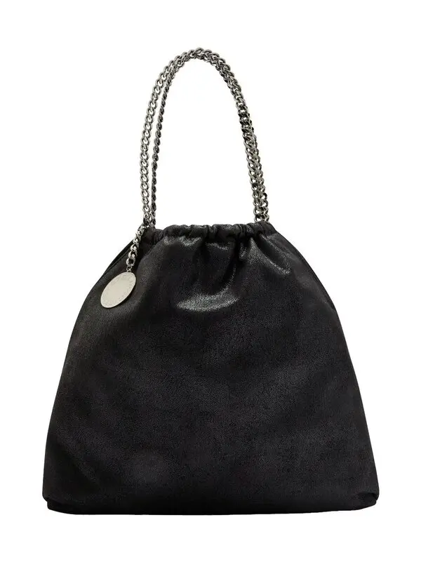 Stella McCartney Falabella Drawstring Faux Suede Tote - Black