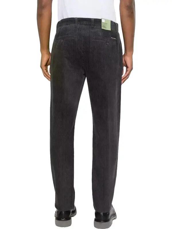 Marc O'polo Corduroy Cotton Trousers With Pleats - Grey