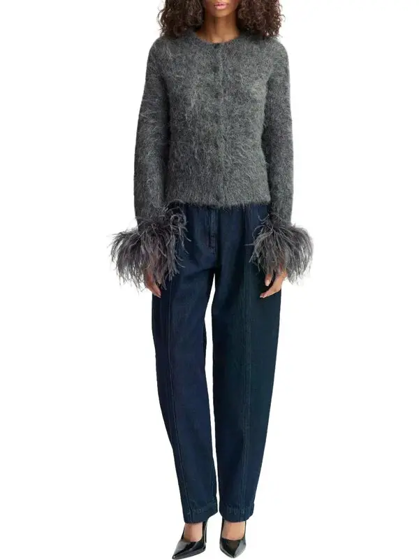 16Arlington Alena Feather-trim Knitwear - Grey