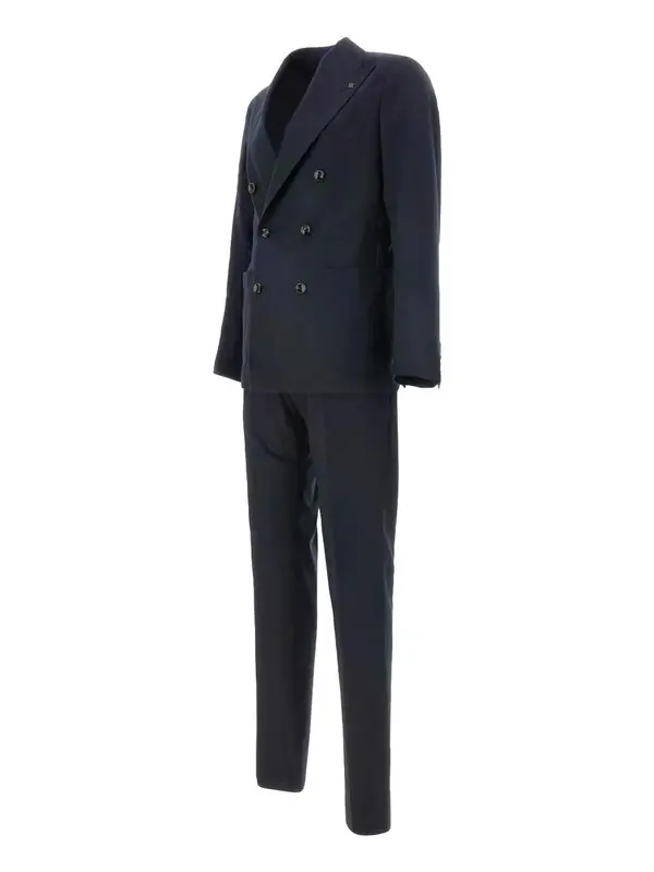 Tagliatore Peak-lapels Double-breasted Suit - Blue