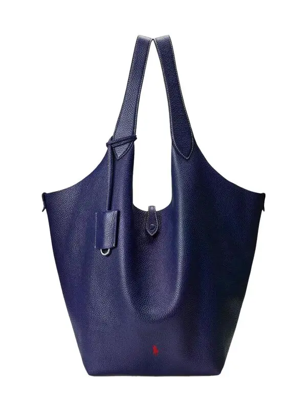 Polo Ralph Lauren Calf Leather Tote Bag - Blue