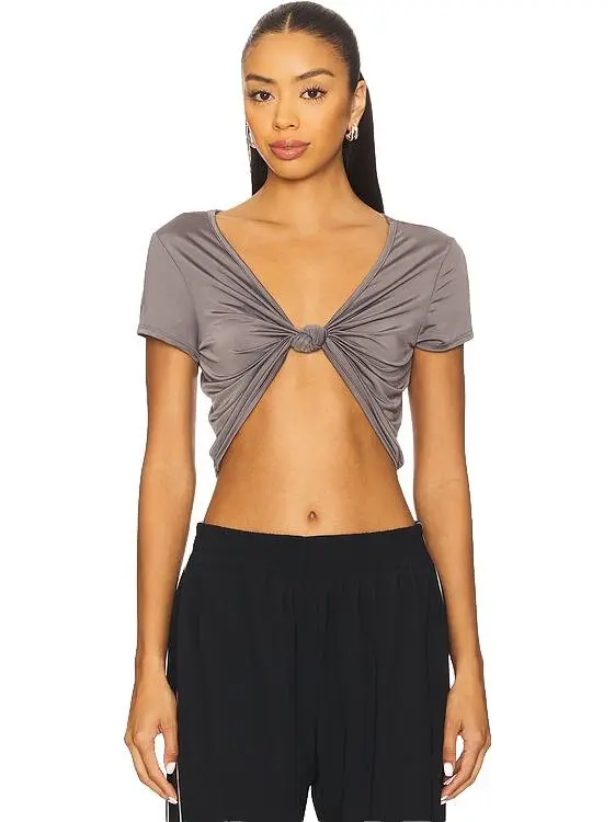 Heroine Sport Knot Tee In . Also - Grey