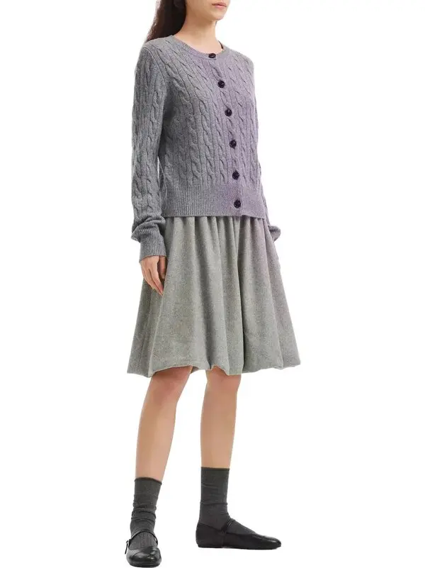 B+AB Elasticated Waistband Mini Skirt - Grey