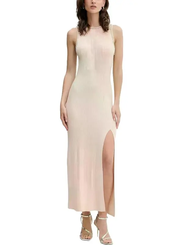From Future Sleeveless Ribbed Knit Dress - Neutrals
