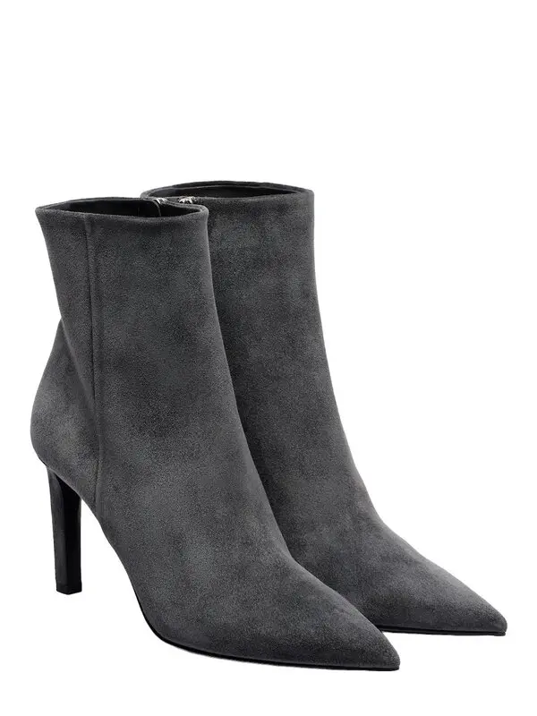 JIMMY CHOO Frankie 85 Suede Ankle Boots - Grey