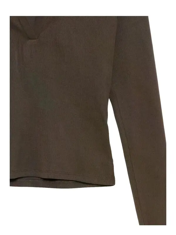 Veronica Beard Kearney Long-sleeve Polo - Brown