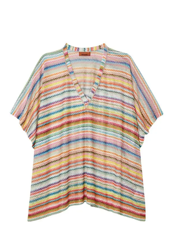 Missoni Mare Metallic Striped Crochet-knit Coverup - Multi
