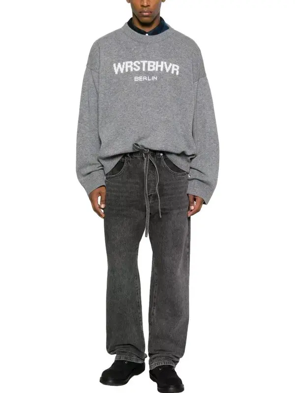 WRSTBHVR Eliam Crew Neck Sweater - Grey