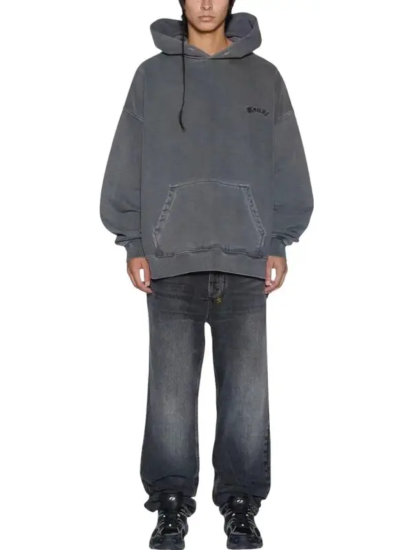 Ksubi Cotton Pouch Hooded Sweatshirt - Grey