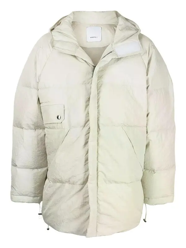 PORTS V Padded Oversized Jacket - Neutrals