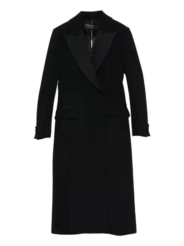 SIMONA CORSELLINI Double-breasted Coat - Black