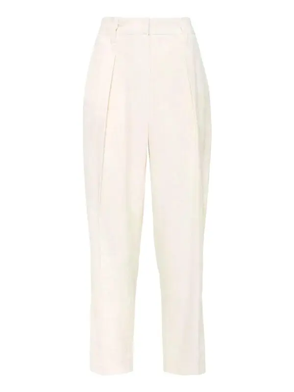 Brunello Cucinelli Corduroy Trousers With Monili Detail - Neutrals