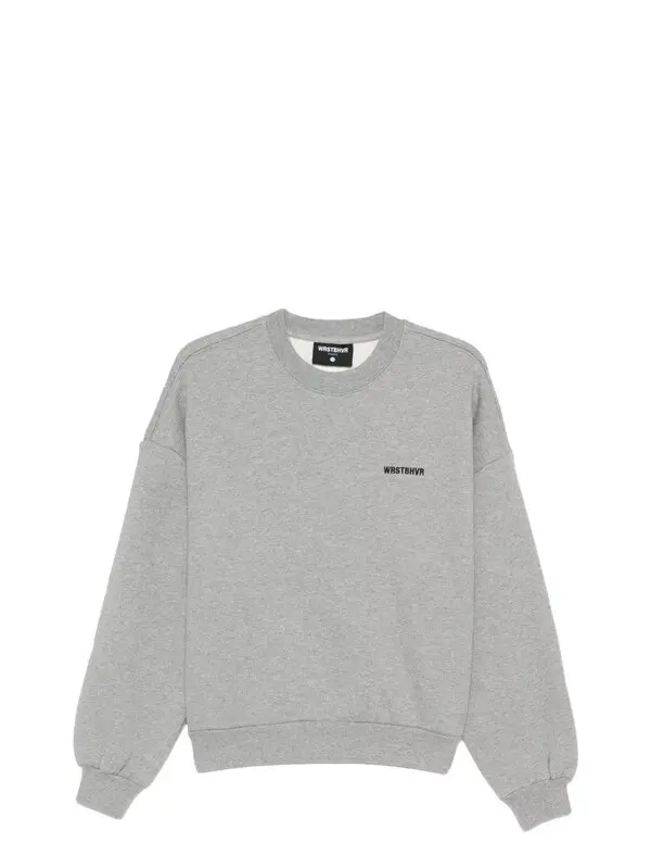 WRSTBHVR Logo Embroidered Crew Neck Sweatshirt - Grey