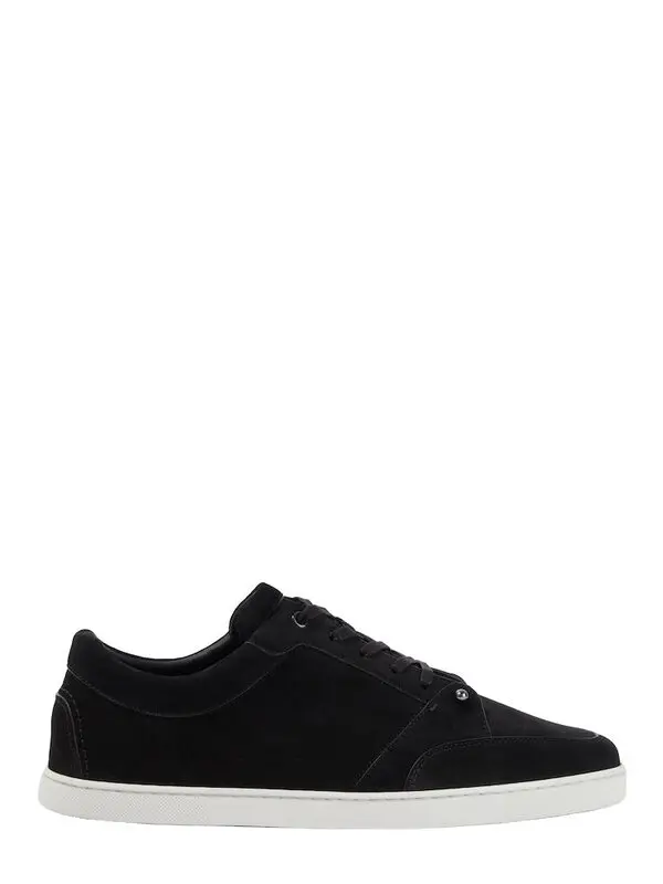 CHRISTIAN LOUBOUTIN Suede Lace-up Sneakers - Black