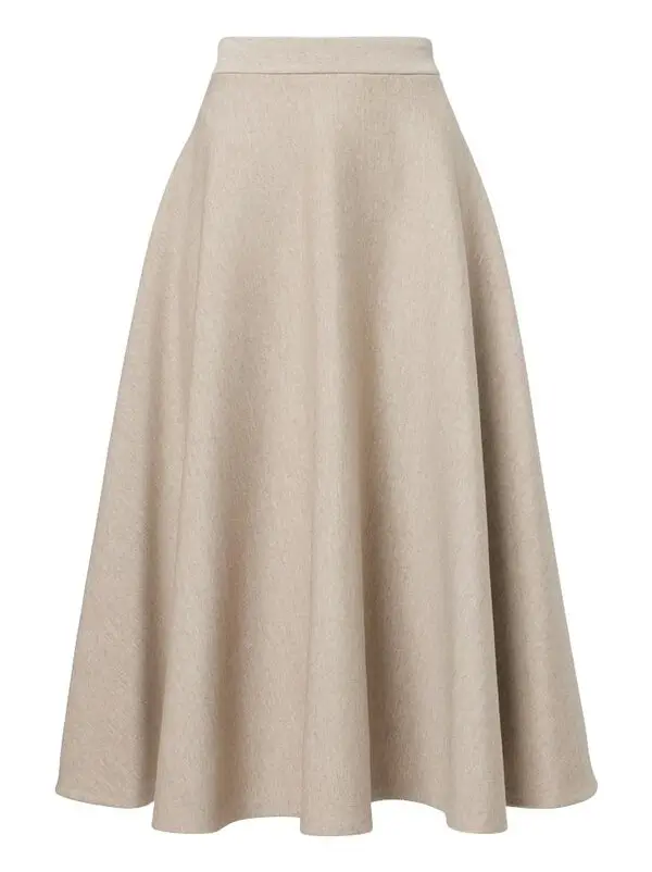 Max Mara Knitted Midi Skirt - Beige