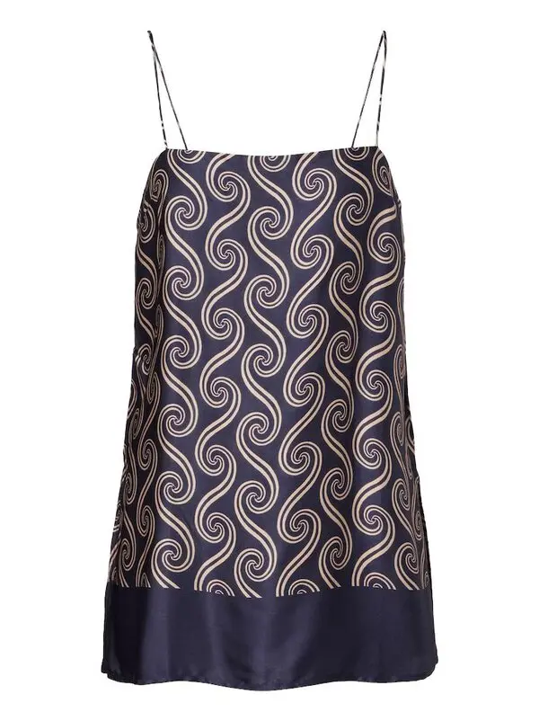 Faithfull The Brand Printed Satin Camisole - Blue