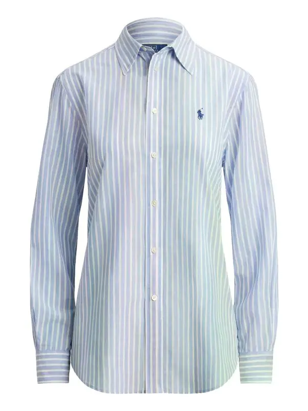 Polo Ralph Lauren Striped Classic Collar Shirt - Blue