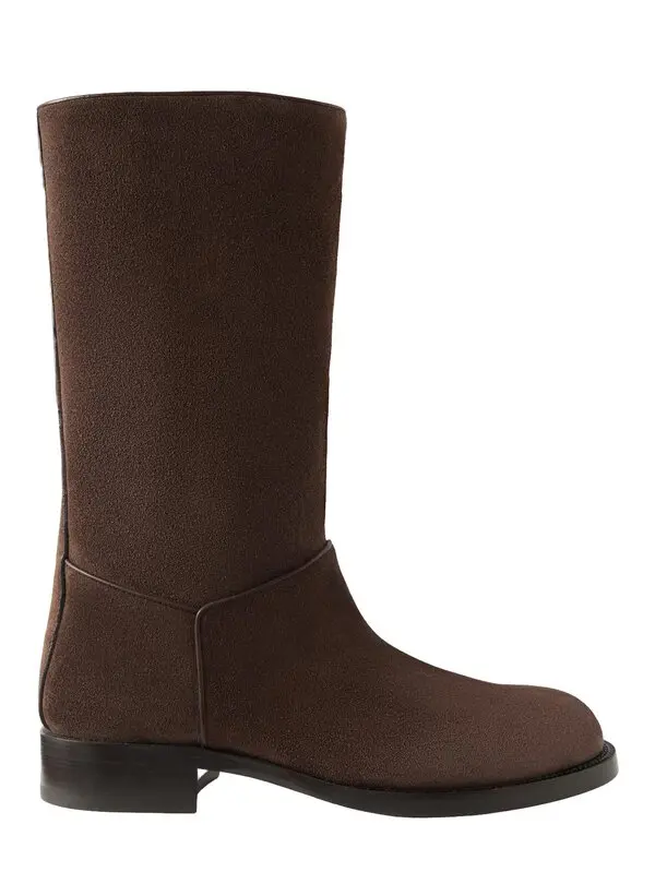 THE ROW Nobilis Leather Ankle Boots - Brown