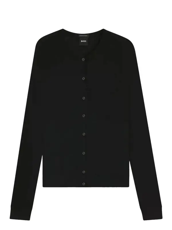 BOSS Buttoned Long Sleeves Cardigan - Black