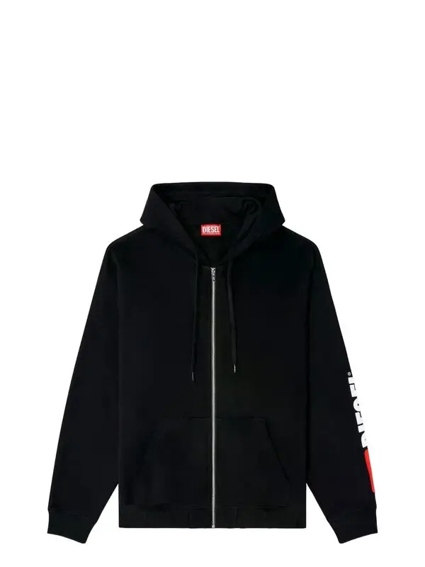 DIESEL® S-boxt Logo-printed Hoodie - Black