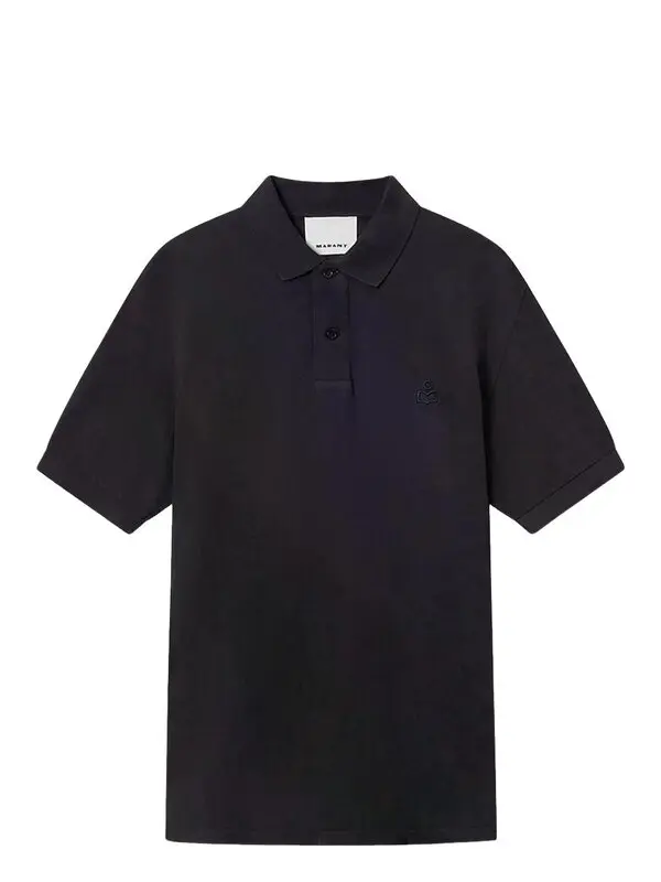 MARANT Afko Embroidered Polo Shirt - Blue