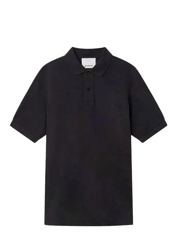 MARANT Afko Embroidered Polo Shirt - Blue