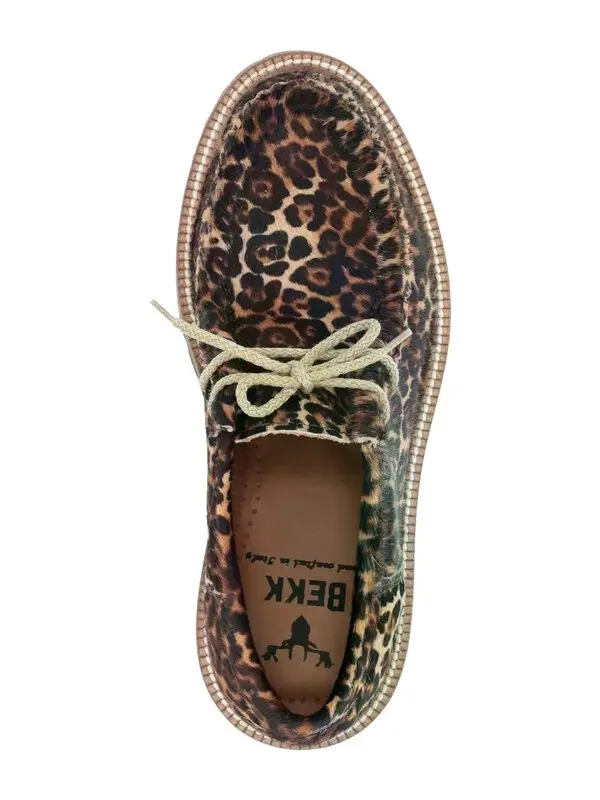 BEKK Leopard-print Derby Shoes - Brown