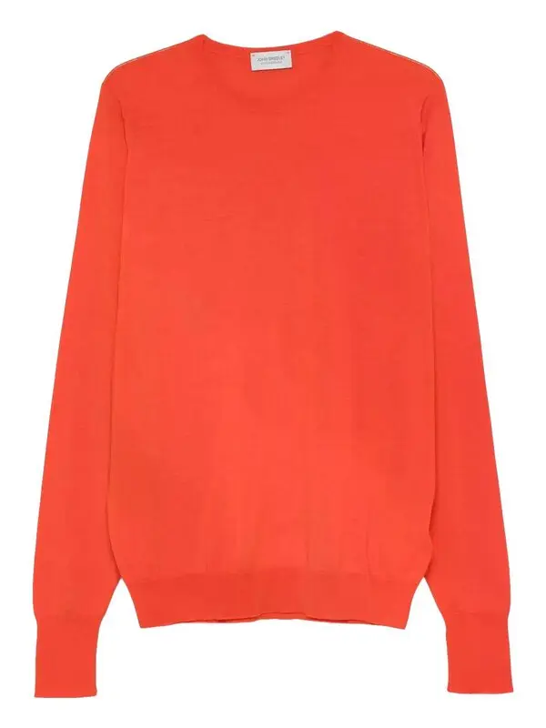 John Smedley Marcus Crew Neck Long Sleeve Sweater - Orange