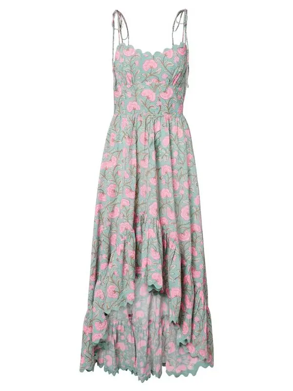 JULIET DUNN Floral Cotton Midi Dress - Multicoloured