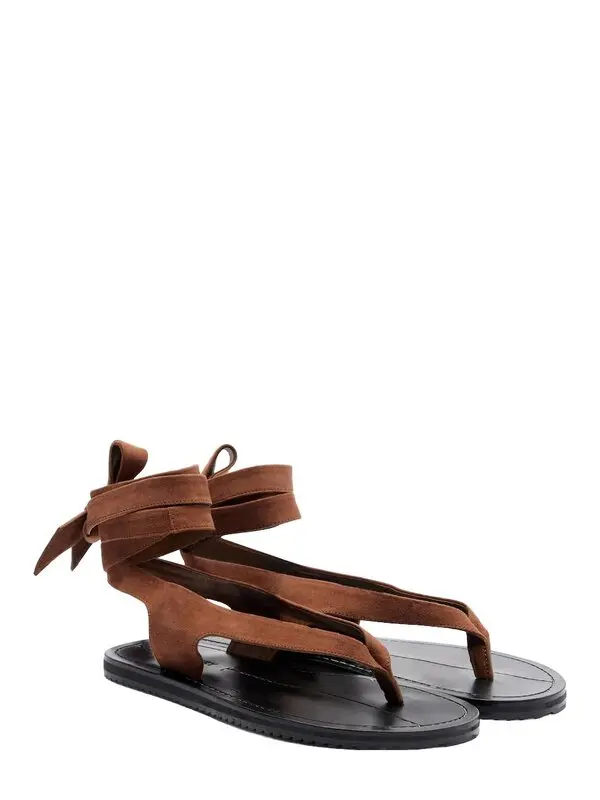 A.emery Elmer Suede Thong Sandals - Brown