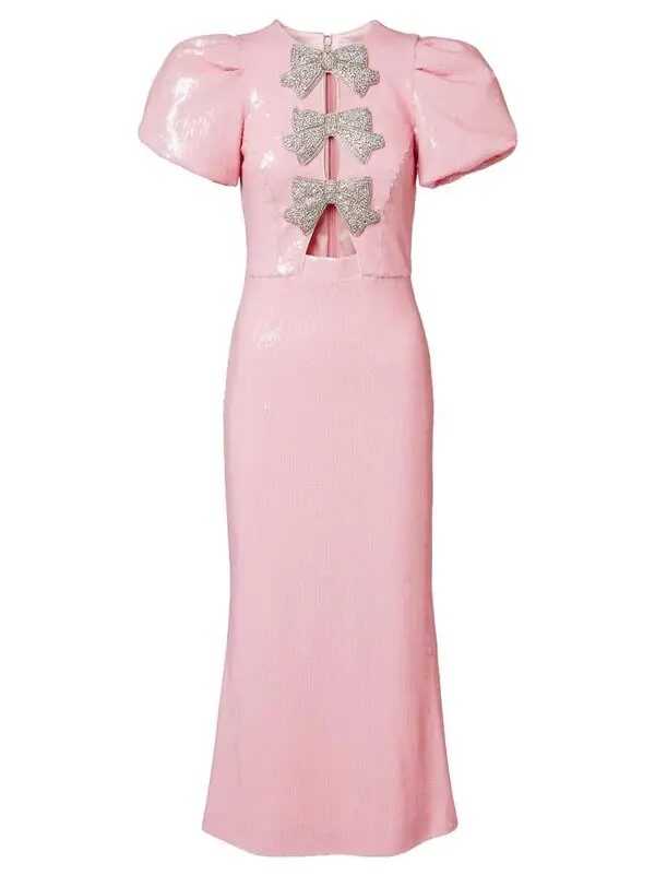Rebecca Vallance Lydia Sequined Cutout Dress - Pink