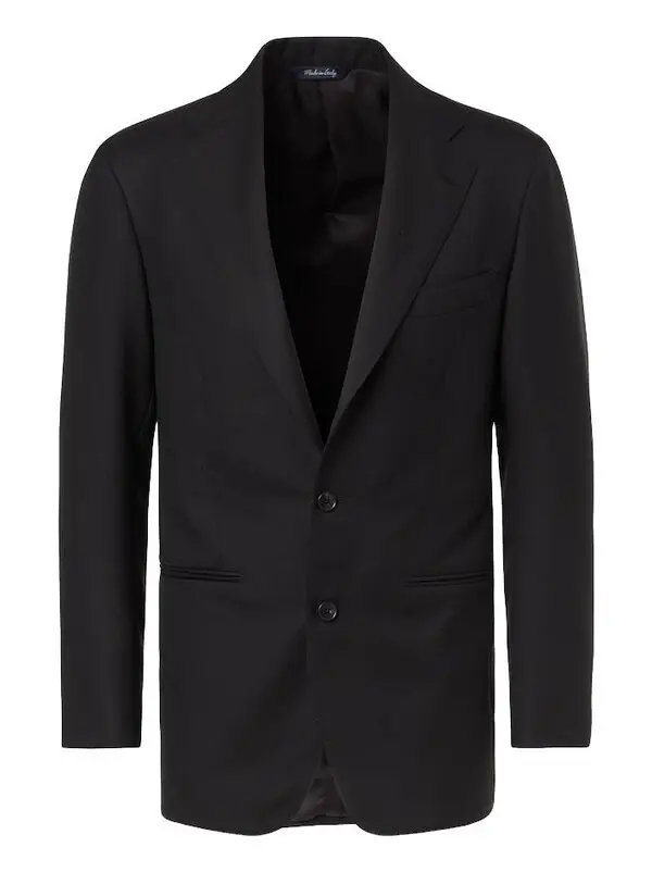 SAMAN AMEL Wool Suit Jacket - Black