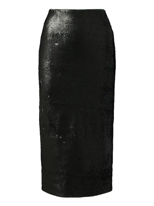 EMILIA WICKSTEAD Bethan Sequined Pencil Skirt - Green
