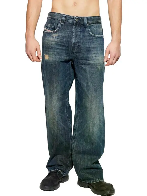 DIESEL® D-macro Wide Leg Jeans - Blue