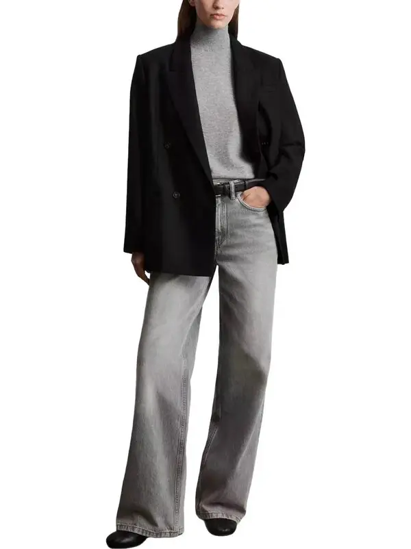 12 STOREEZ 415 Wide-leg Jeans - Grey