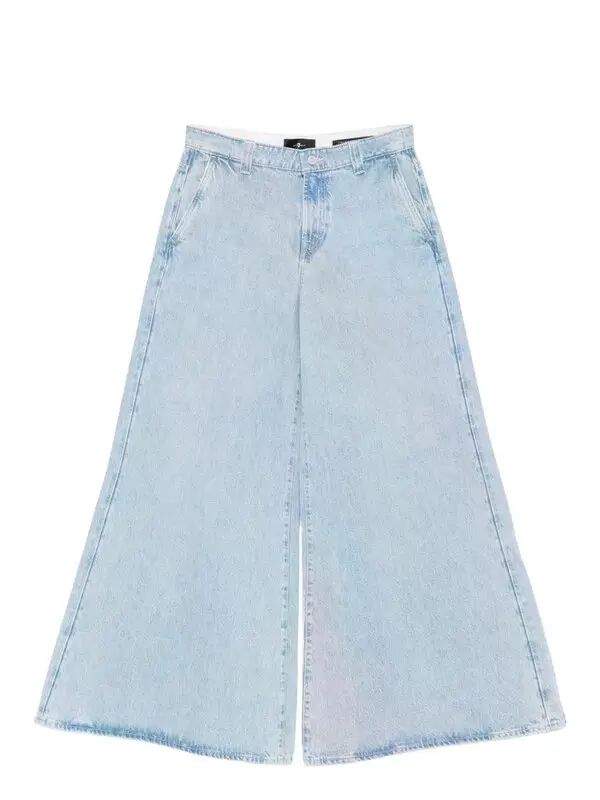 7 For All Mankind Willow Split-detail Jeans - Blue