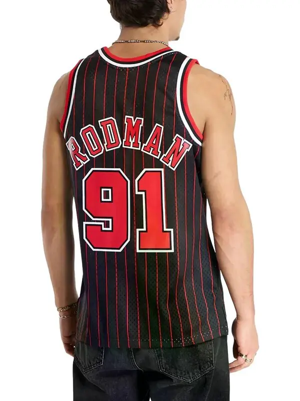 Mitchell & Ness 1995-96 Chicago Bulls Dennis Rodman Swingman Tank Top - Black