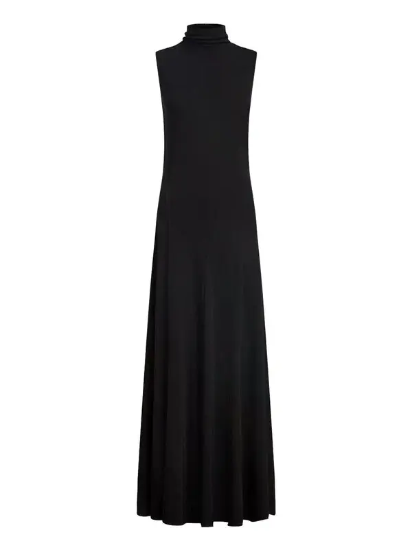 12 STOREEZ Turtleneck Maxi Dress - Black