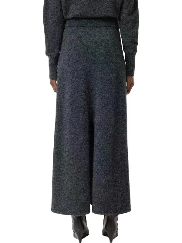 Closed High-waisted A-line Skirt - Grey