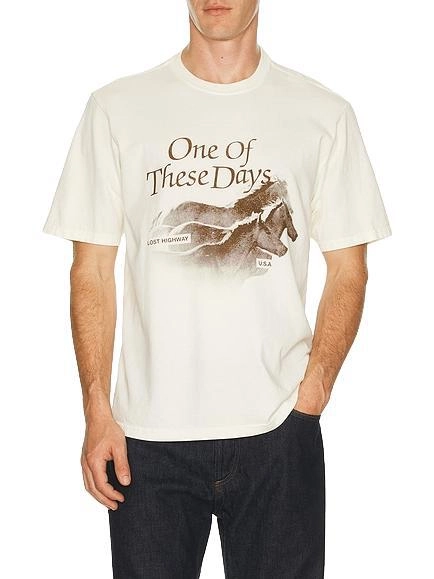 ONE OF THESE DAYS Lost Highway Tee - Bone