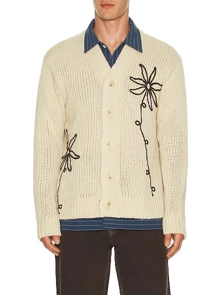 Nn07 Mika Flower Cardigan - Ecru